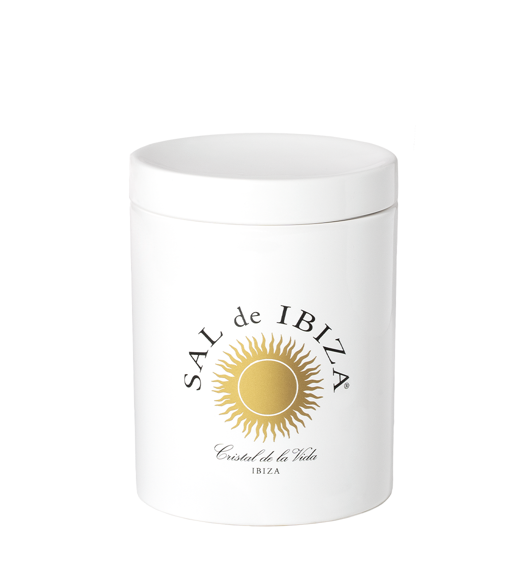 Ceramic storage jar with SAL de IBIZA logo